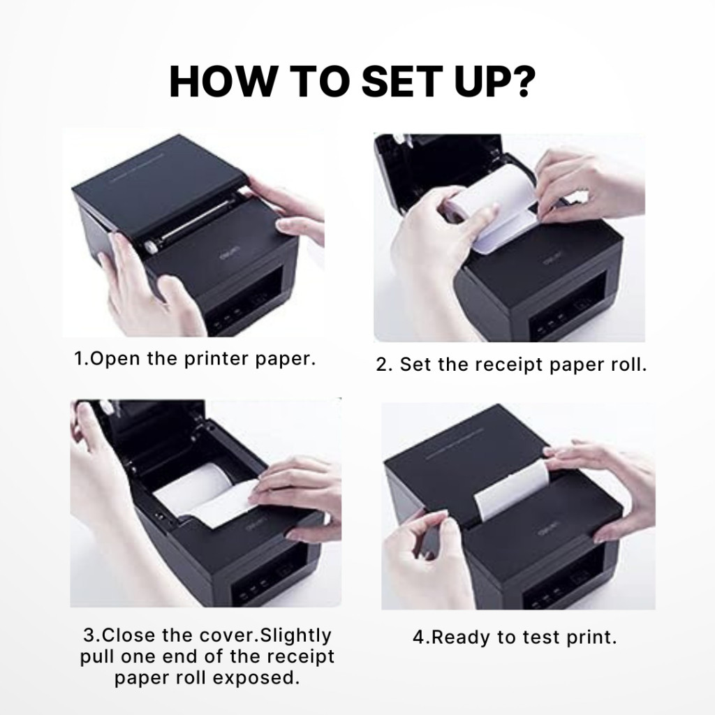 mixshop AXS Coreless Thermal Paper Roll, Receipt Paper, Cashier Receipt ...