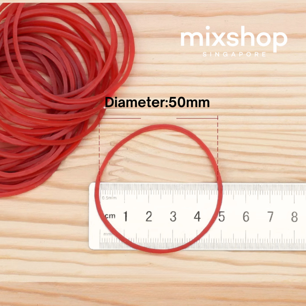 mixshop Elastic Red Rubber Band,Home/Office/School Use [300gm/pkt][SG ...
