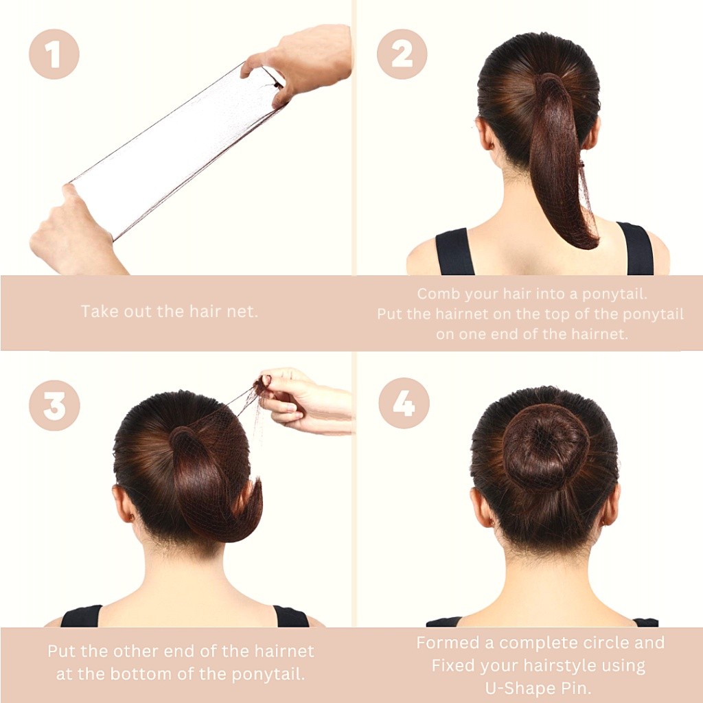 mixshop High Elasticity Invisible Micro Mesh Hairnet, Hair Net [10pcs ...