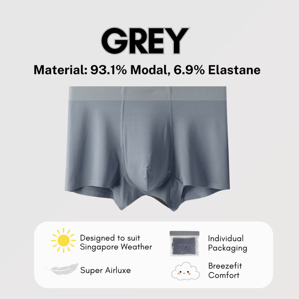 mixshop Men Modal Boxer/Brief/Underwear/Trunks, Breathable, BreezeFit ...