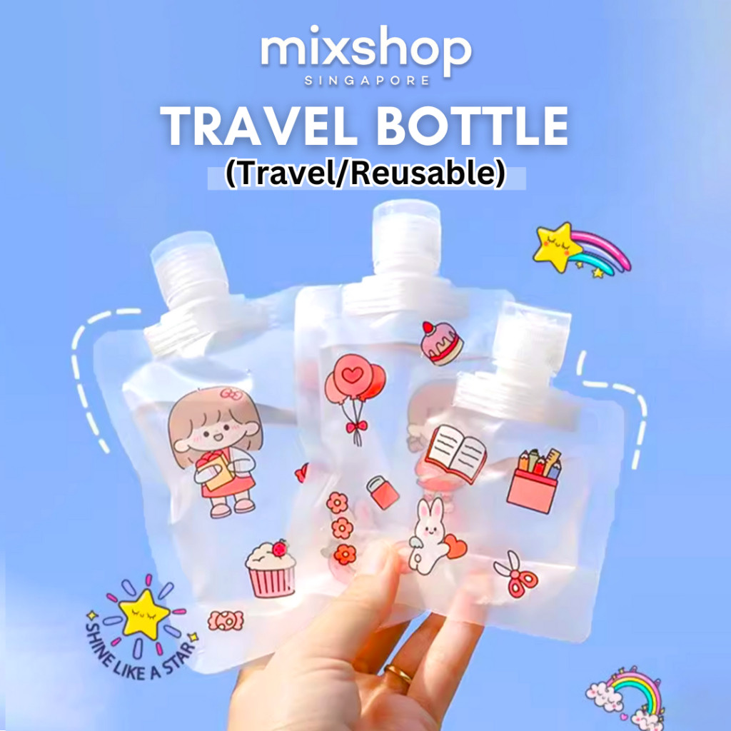 Mixshop Travel Dispenser Bag | Reusable Lotion Shampoo Liquid Pouch ...